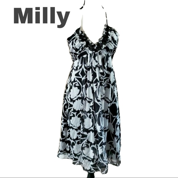Milly | Dresses | Milly Of New York Floral Halter Dress | Poshmark